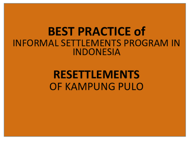 (PDF) BEST PRACTICE of INFORMAL SETTLEMENTS PROGRAM IN INDONESIA ...