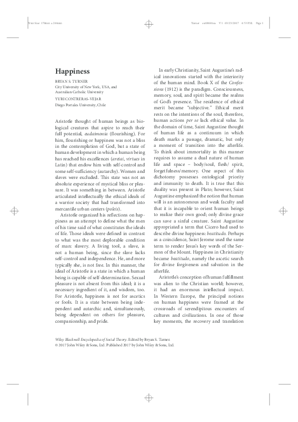 (PDF) Regimes of Happiness_Bryan S. Turner_Yuri Contreras-Vejar