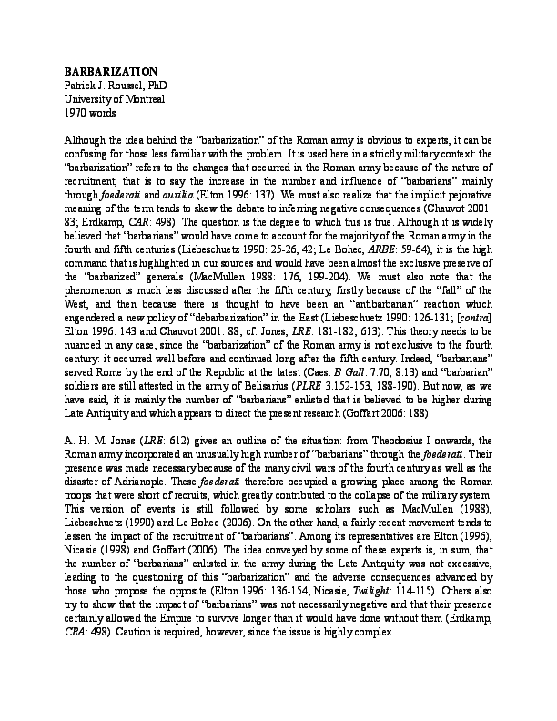 (PDF) Barbarization