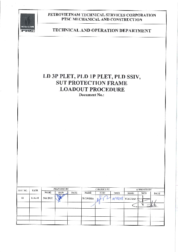 (PDF) PLD SSIV, PLD 1P PLET, LD 3P PLET, SUT FRAME PROTECTION LOADOUT ...