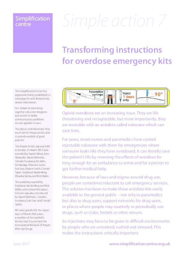 (PDF) Transforming instructions for overdose emergency kits