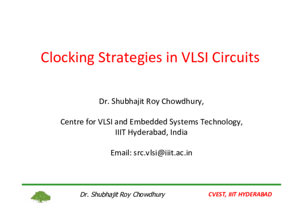 (PDF) Clocking Strategies in VLSI Circuits