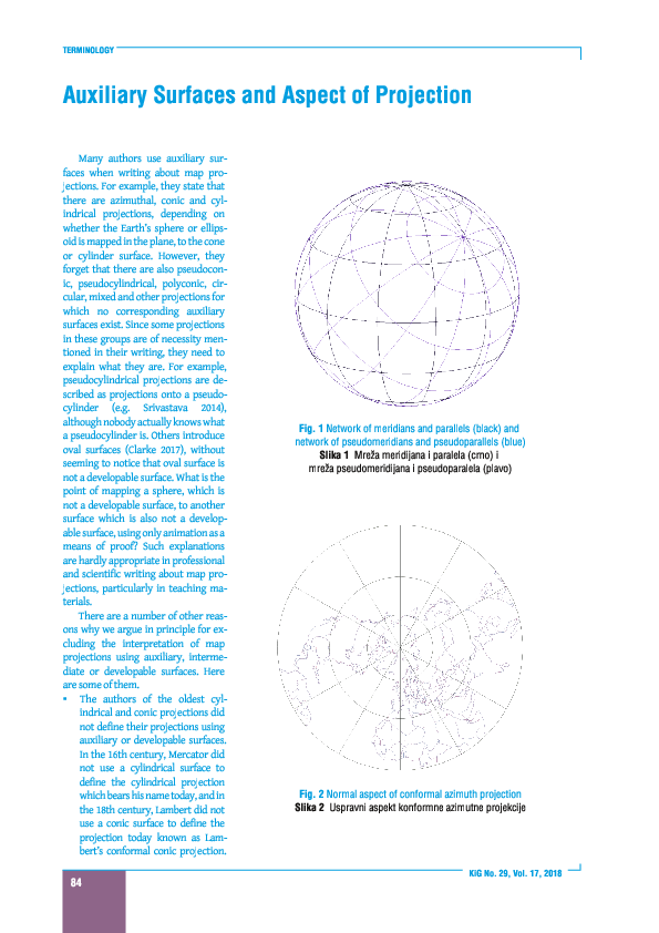 (PDF) Auxiliary surfaces and aspect of projection