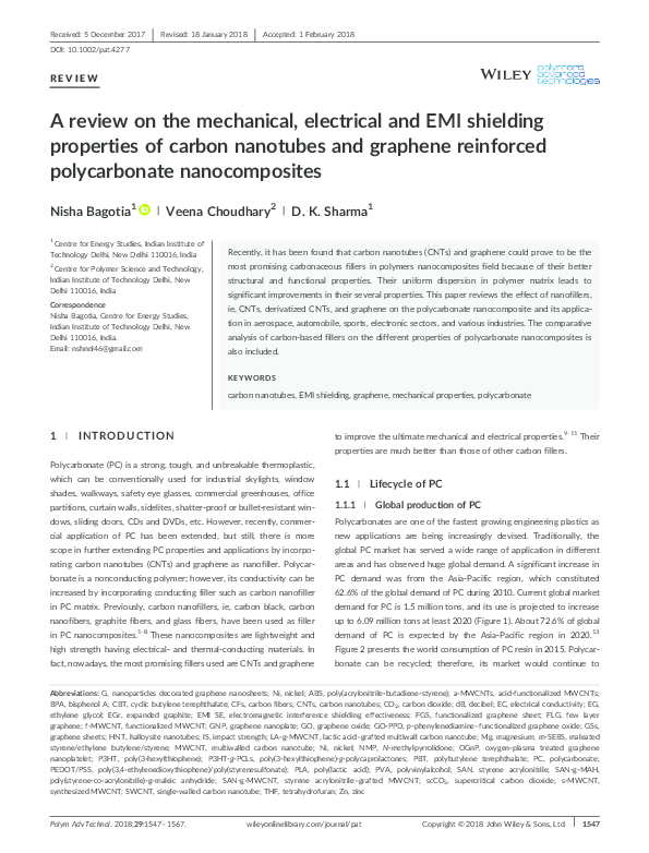 (PDF) A review on the mechanical, electrical and EMI shielding ...