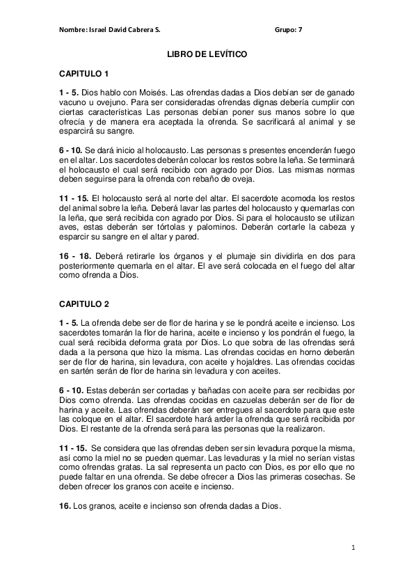 (DOC) LIBRO DE LEVITICO