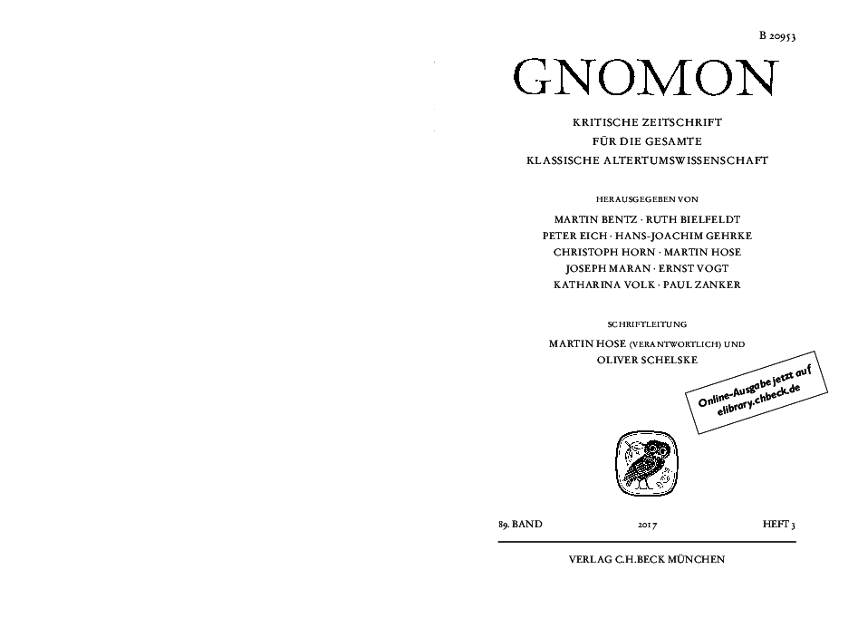 (PDF) Review of Stephen E. Kidd, Nonsense and Meaning in Ancient Greek ...
