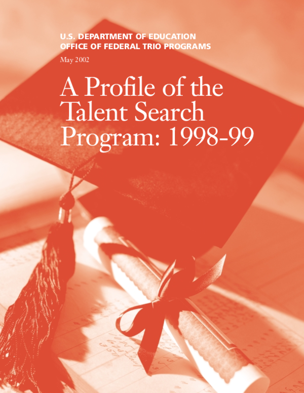 (PDF) A Profile of the Talent Search Program: 1998-99. Washington, DC ...