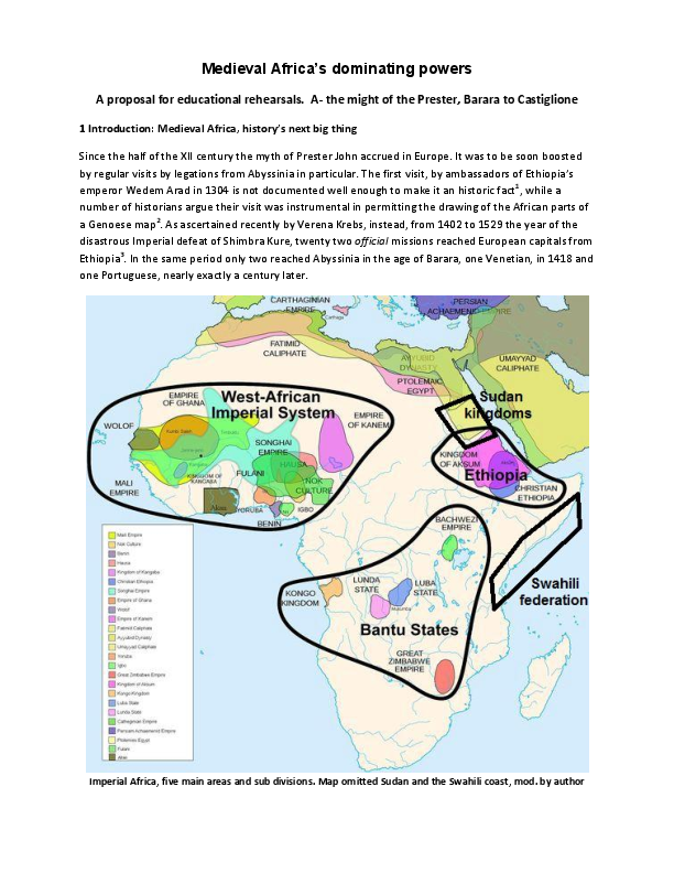 (PDF) Medieval Africa's military arts, rehearsals. A proposal