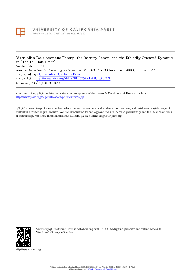 (PDF) Edgar Allan Poes Aesthetic Theory the Insanity Debate and the ...