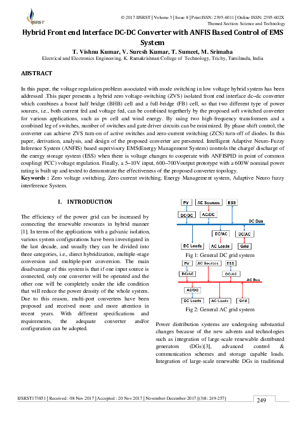 (PDF) Hybrid Front end Interface DC-DC Converter with ANFIS Based Control of EMS System ...