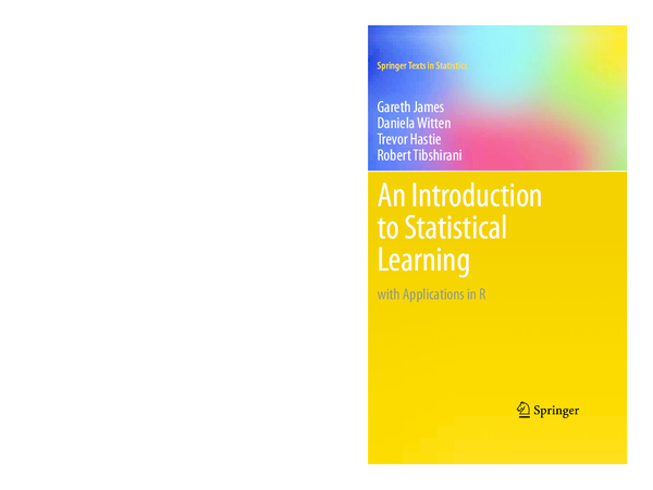 (PDF) Springer Texts in Statistics An Introduction to Statistical Learning Springer Texts in ...