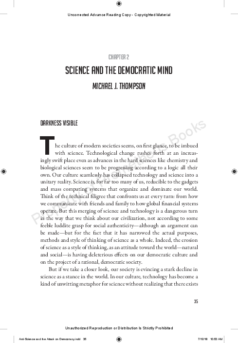 (PDF) Science and the Democratic Mind