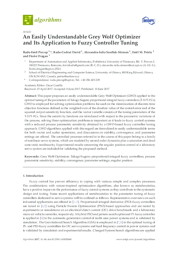 (PDF) An Easily Understandable Grey Wolf Optimizer and Its Application ...