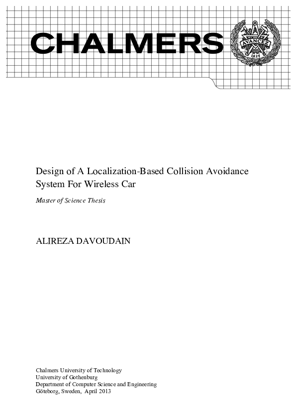 (PDF) Design of A Localization-Based Collision Avoidance System For Wireless Car