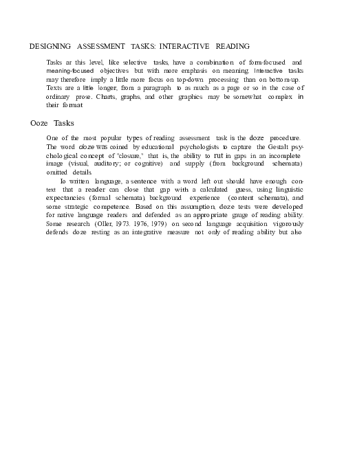 (DOC) DESIGNING ASSESSMENT TASKS: INTERACTIVE READING