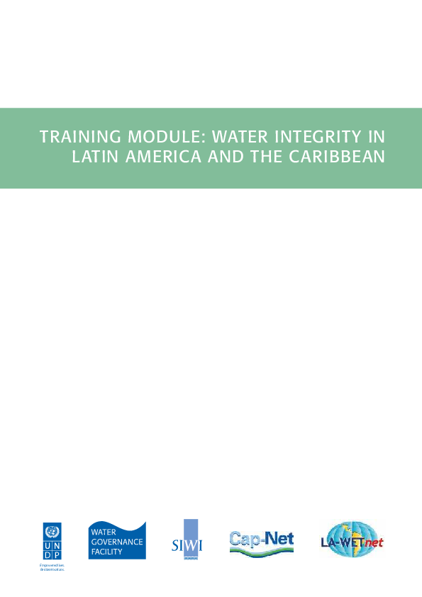 (PDF) Training Module: Water Integrity in Latin America and the Caribbean