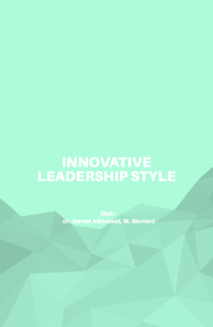 (PDF) INNOVATIVE LEADERSHIP STYLE