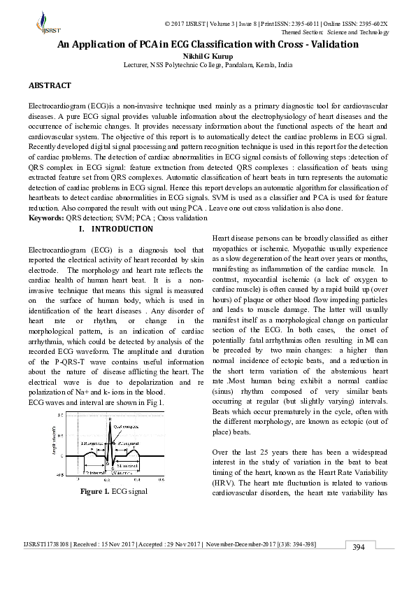 (PDF) An Application of PCA in ECG Classification with Cross ...
