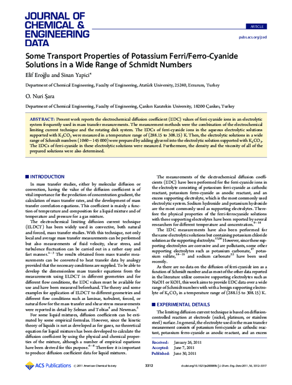 (PDF) Some Transport Properties of Potassium Ferri/Ferro-Cyanide ...