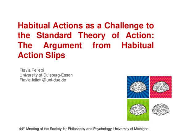 (PDF) Habitual Actions as a Challenge to the Standard Theory of Action ...