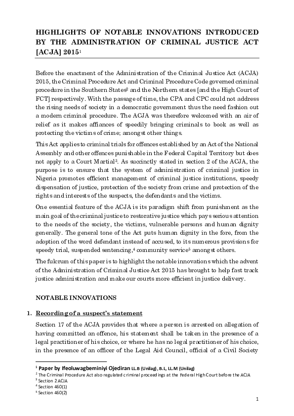 (DOC) HIGHLIGHTS OF NOTABLE INNOVATIONS IN THE ACJA 2015.docx