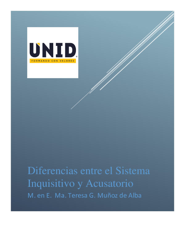 (DOC) Diferencias entre el Sistema Inquisitiv