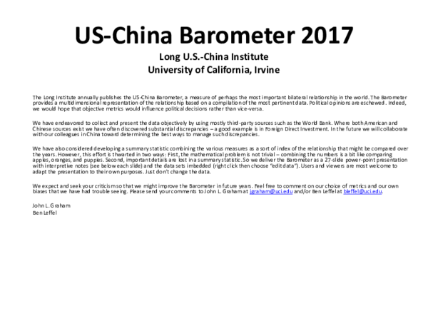 (PPT) 2017 U.S.-China Barometer