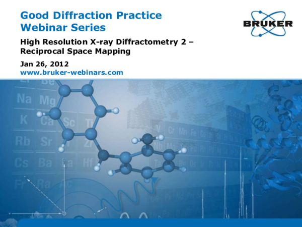 (PDF) High Resolution X-ray Diffractometry 2 – Reciprocal Space Mapping Good Diffraction ...