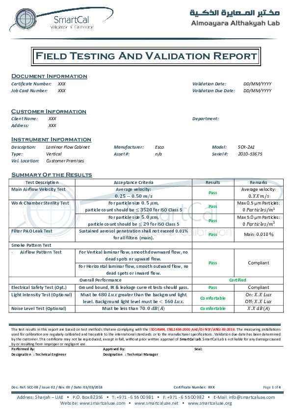 (DOC) Field Testing And Validation Report Customer Information