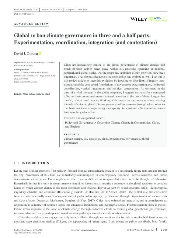 (PDF) The urban governance configuration: A conceptual framework for ...