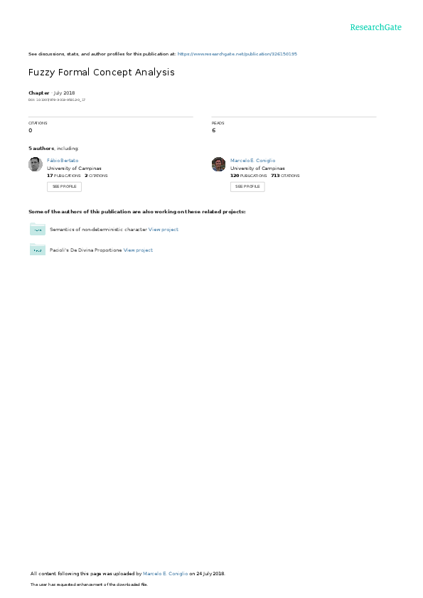 (PDF) Fuzzy Formal Concept Analysis