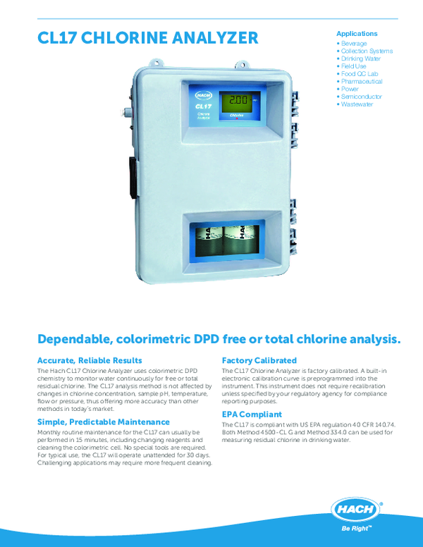 (PDF) CL17 CHLORINE ANALYZER