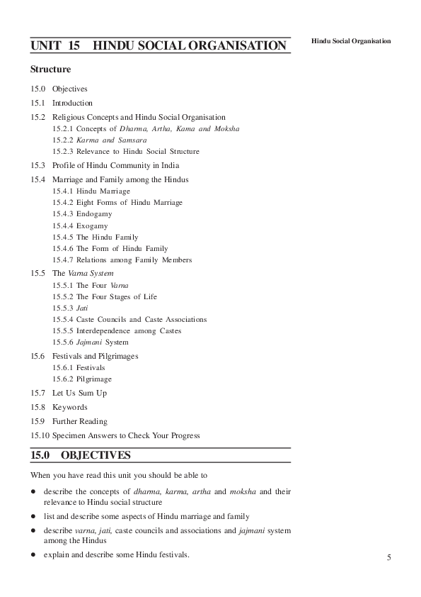 (PDF) Hindu Social Organisation