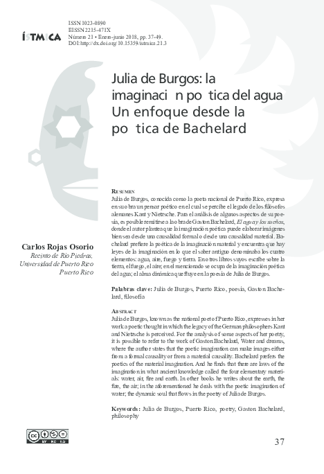 (PDF) Julia de Burgos: la imaginación poética del agua Un enfoque desde ...