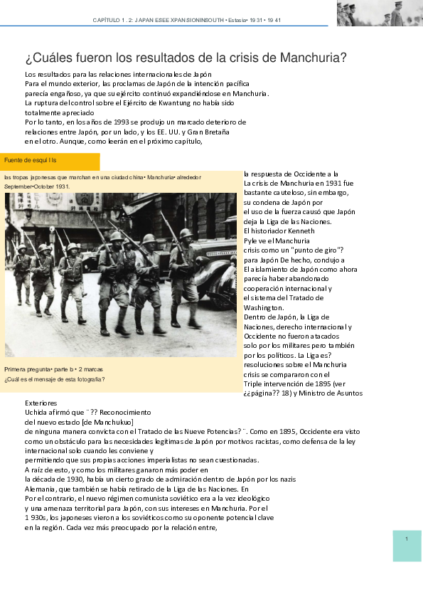 (DOC) Cuáles fueron los resultados de la crisis de Manchuria