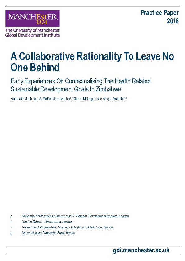 (PDF) A Collaborative Rationality To Leave No One Behind Early ...