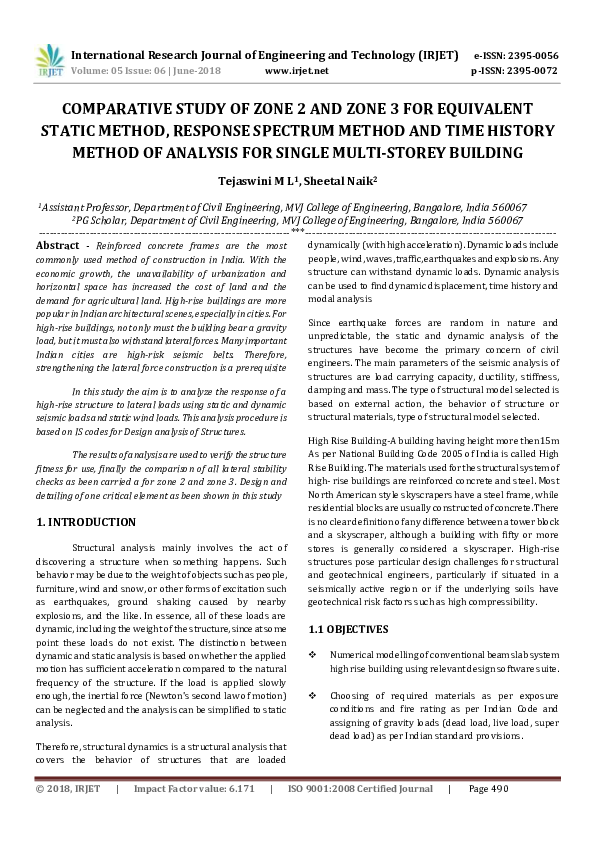 (PDF) IRJET-COMPARATIVE STUDY OF ZONE 2 AND ZONE 3 FOR EQUIVALENT ...