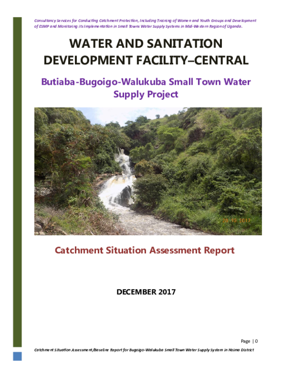 (DOC) WATER AND SANITATION DEVELOPMENT FACILITY– CENTRAL Butiaba ...