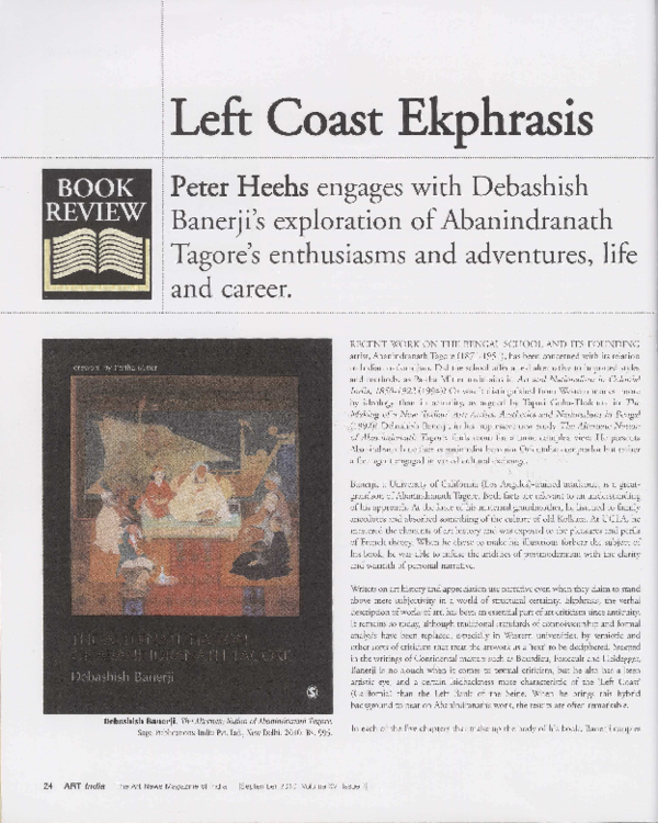(PDF) Left Coast Ekphrasis (review of Debashish Banerji, The Alternate ...
