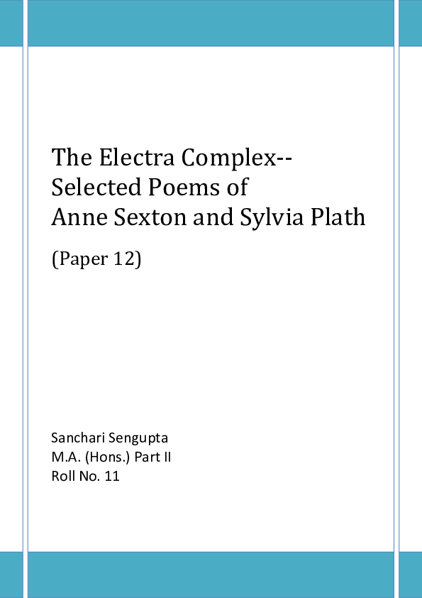 (DOC) The Electra Complex-- Selected Poems of Anne Sexton and Sylvia Plath