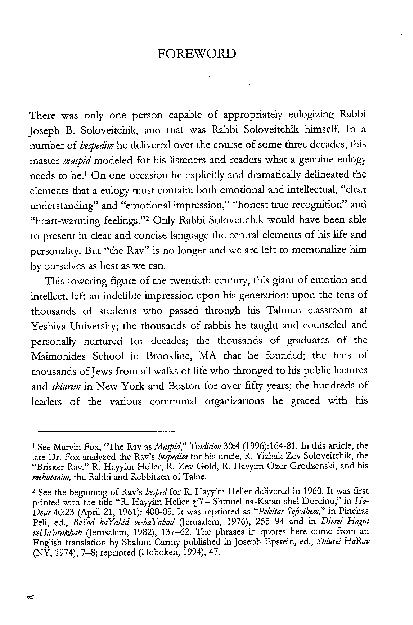 (PDF) Jacob J. Schacter, “Foreword,” in Michael A. Bierman, ed., Memories of a Giant: Eulogies ...