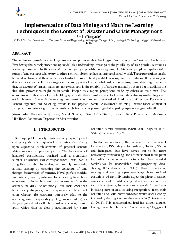 (PDF) Implementation of Data Mining and Machine Learning Techniques in ...