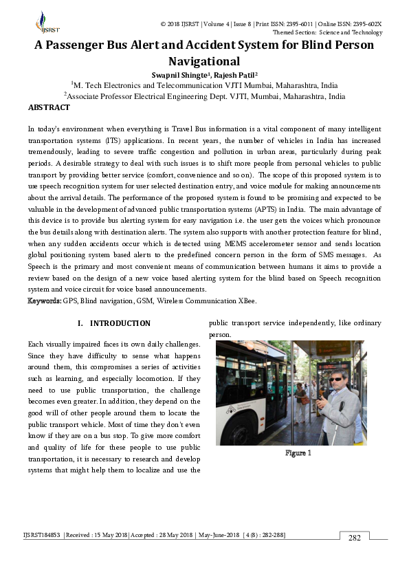 (PDF) A Passenger Bus Alert and Accident System for Blind Person ...