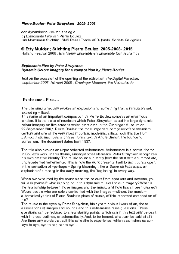 (DOC) Explosante Fixe - Pierre Boulez-Peter Struycken.doc | Etty Mulder ...