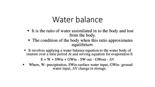 PPT Water Balance Kindie Bitew Academia edu PPT Water Balance Kindie Bitew Academia edu