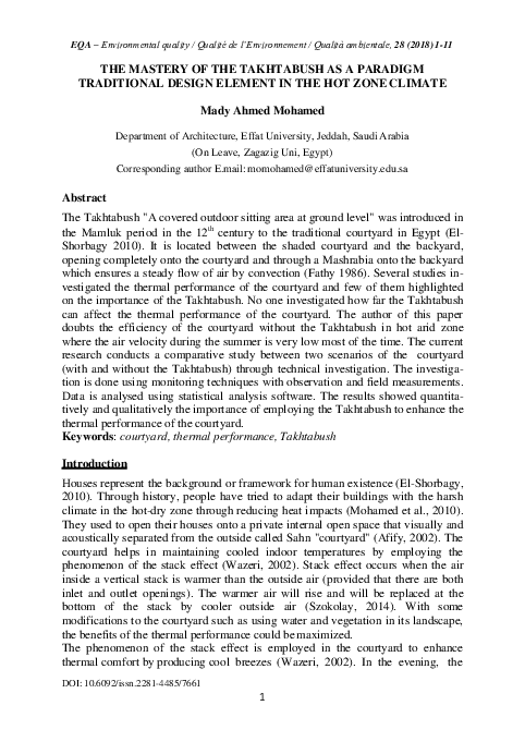 (PDF) THE MASTERY OF THE TAKHTABUSH AS A PARADIGM TRADITIONAL DESIGN ...