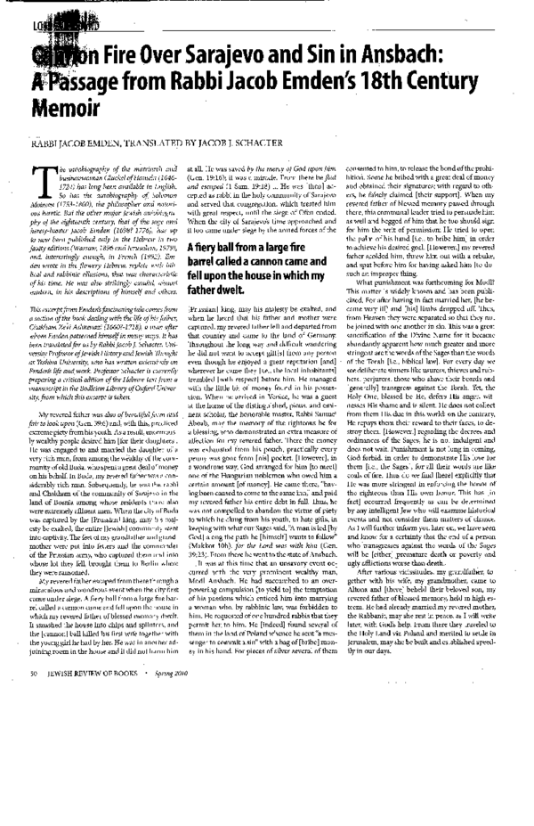 (PDF) Jacob J. Schacter, “Cannon Fire Over Sarajevo and Sin in Ansbach: A Passage from Rabbi ...