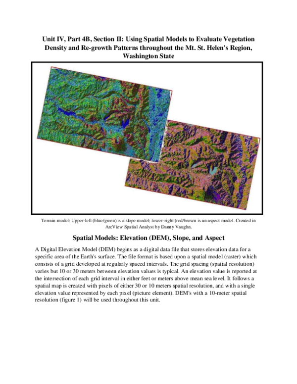 (PDF) 26. Spatial Models: Elevation (DEM), Slope, and Aspect