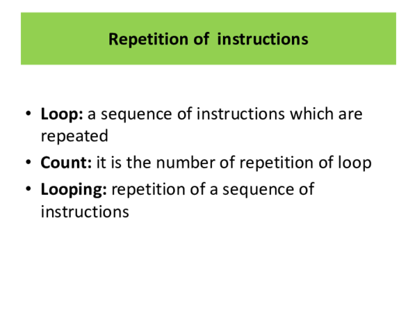 (PPT) FOR loop construct