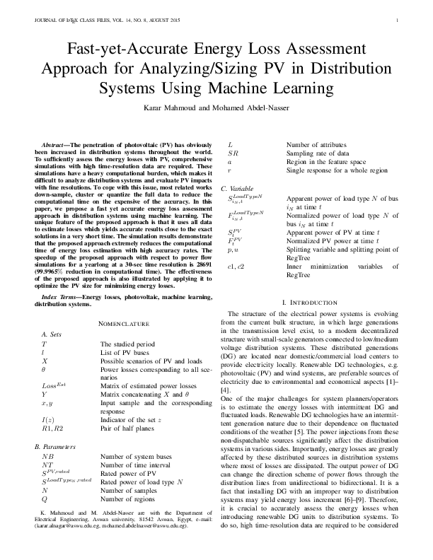 (PDF) Fast-yet-Accurate Energy Loss Assessment Approach for Analyzing ...